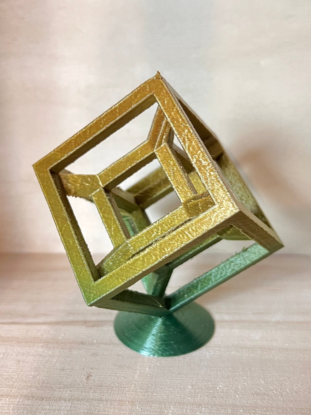 Geometric Cube Stand - Structural Geometric Ornament - Etsy