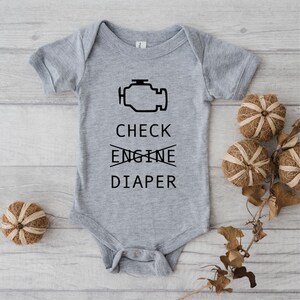 Check Engine Diaper Funny Baby Onesie®, Baby Boy Outfit, Gift for New ...