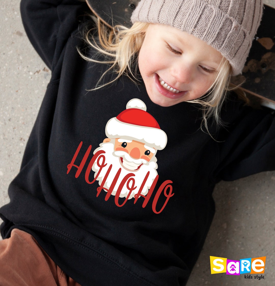 Christmas Santa Sweatshirt, Ho Ho Ho Sweatshirt, Christmas Toddler ...