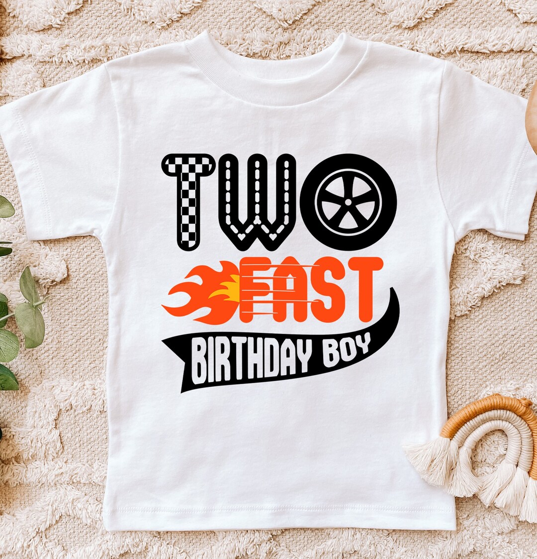 Two Fast Birthday Boy Shirt, 2 Year Old Shirt, Boys Race Car Shirt, 2nd ...