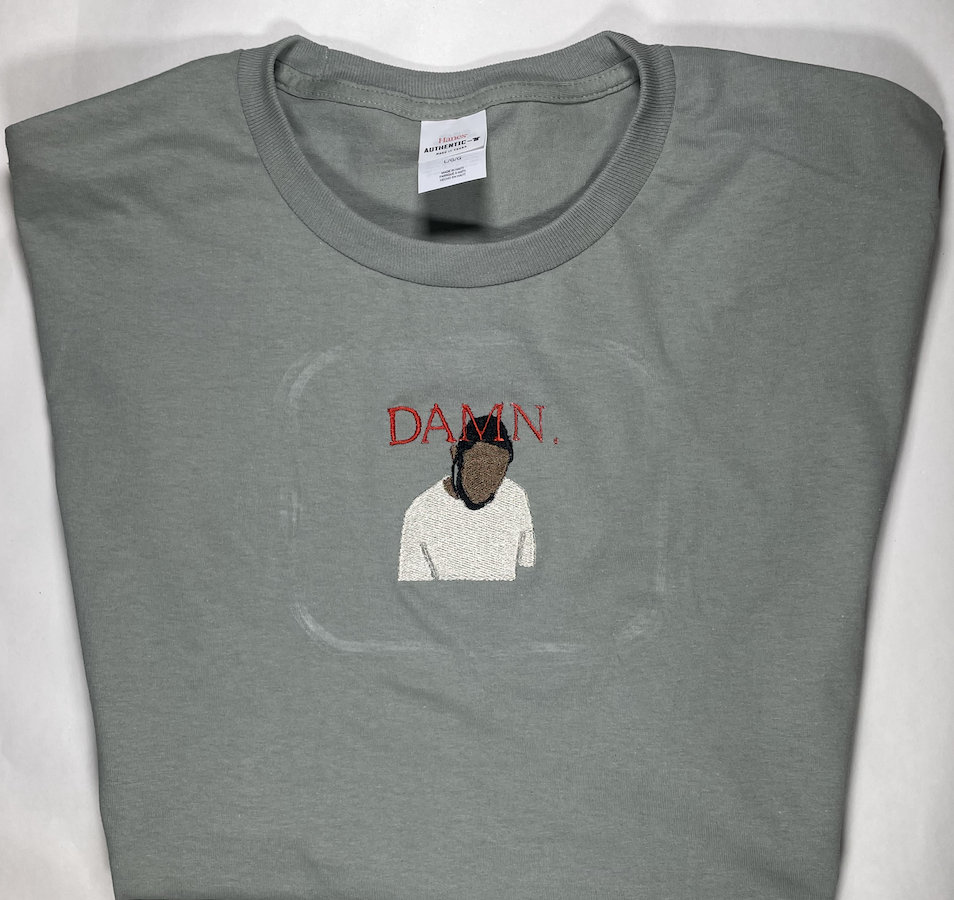 Kendrick Lamar Embroidered T-shirt damn - Etsy