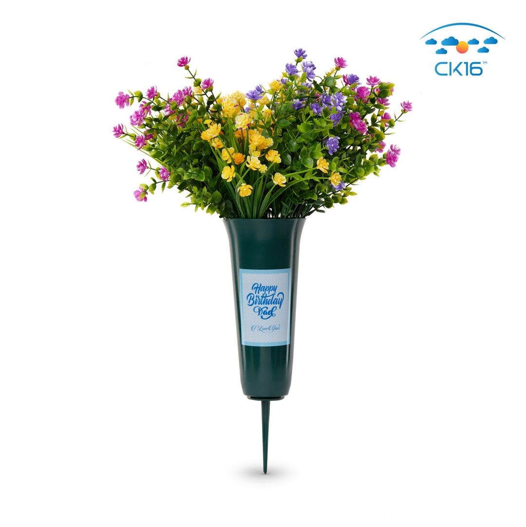 Outdoor Flower Holder Decorations for Cemetery, Memorial Floral Vase ...