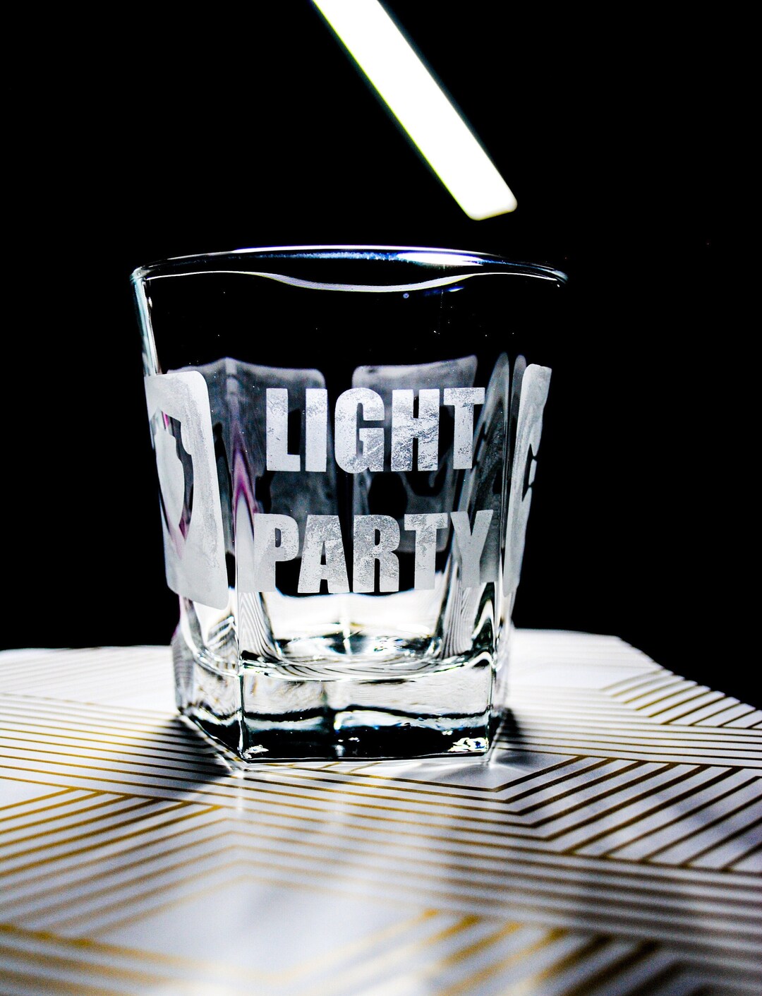 FFXIV Drinking Glass, Light Party Role Symbol Whiskey Glass: Tank ...