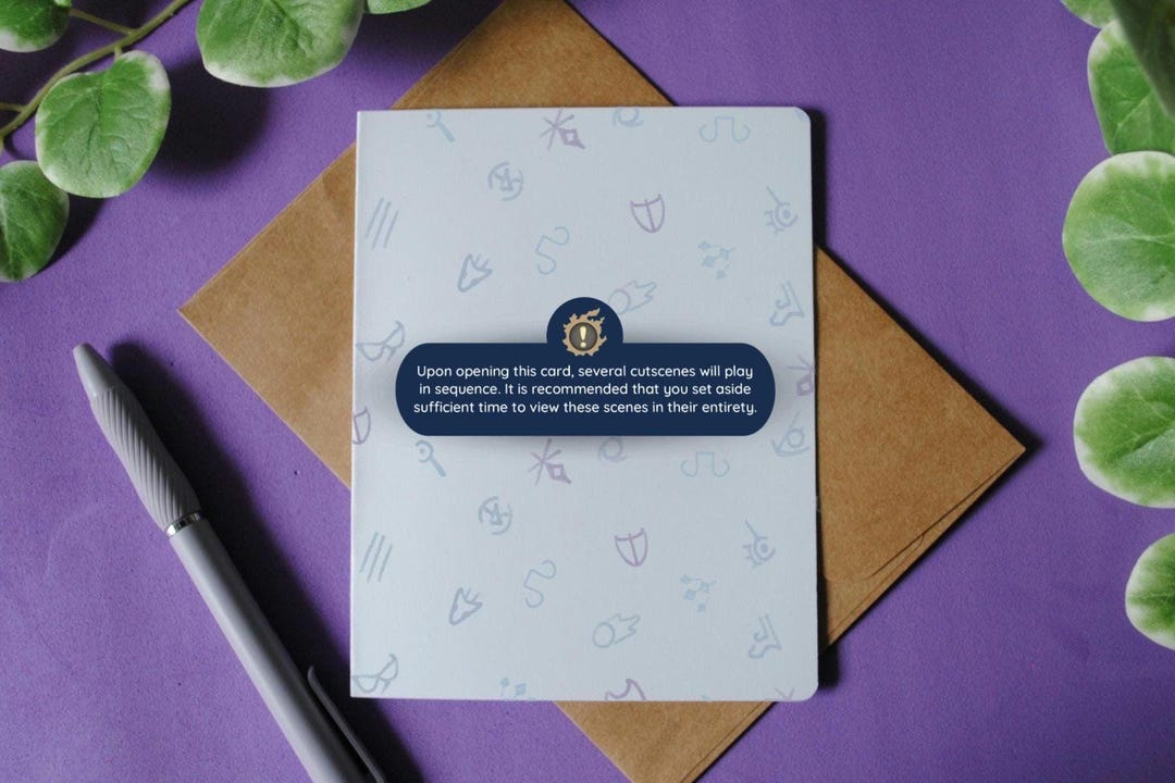 FFXIV Cutscenes Valentine's Day Card for Girlfriend, Boyfriend, Partner ...