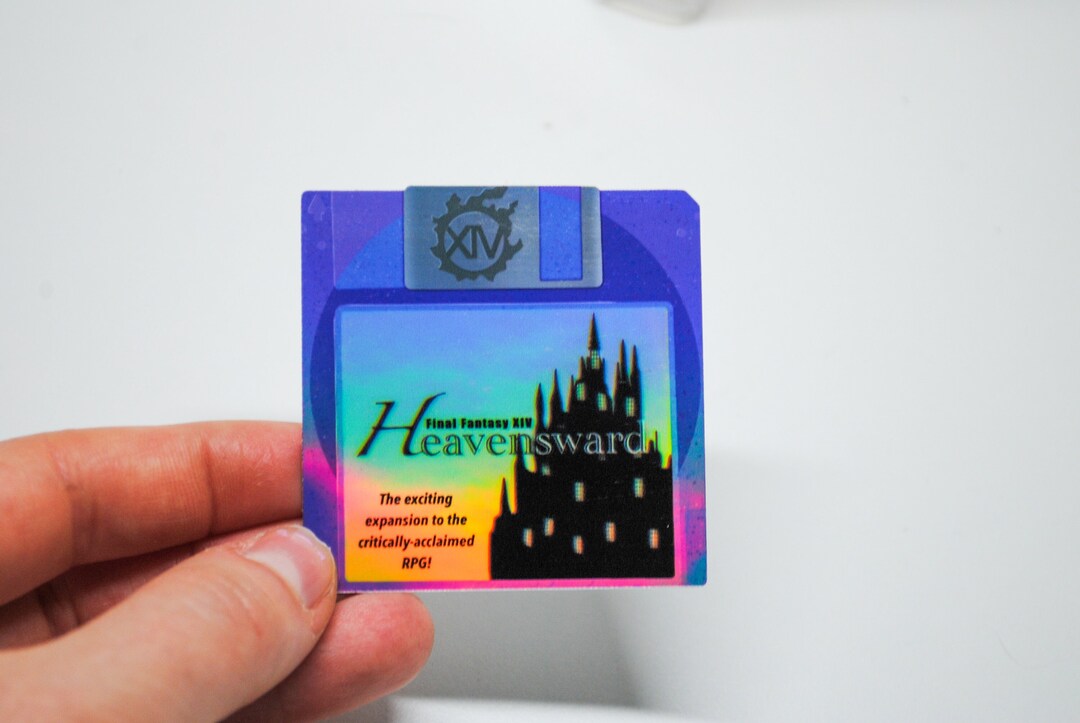 FFXIV Heavensward Retro Floppy Disk Vinyl Sticker - Holo! - Etsy