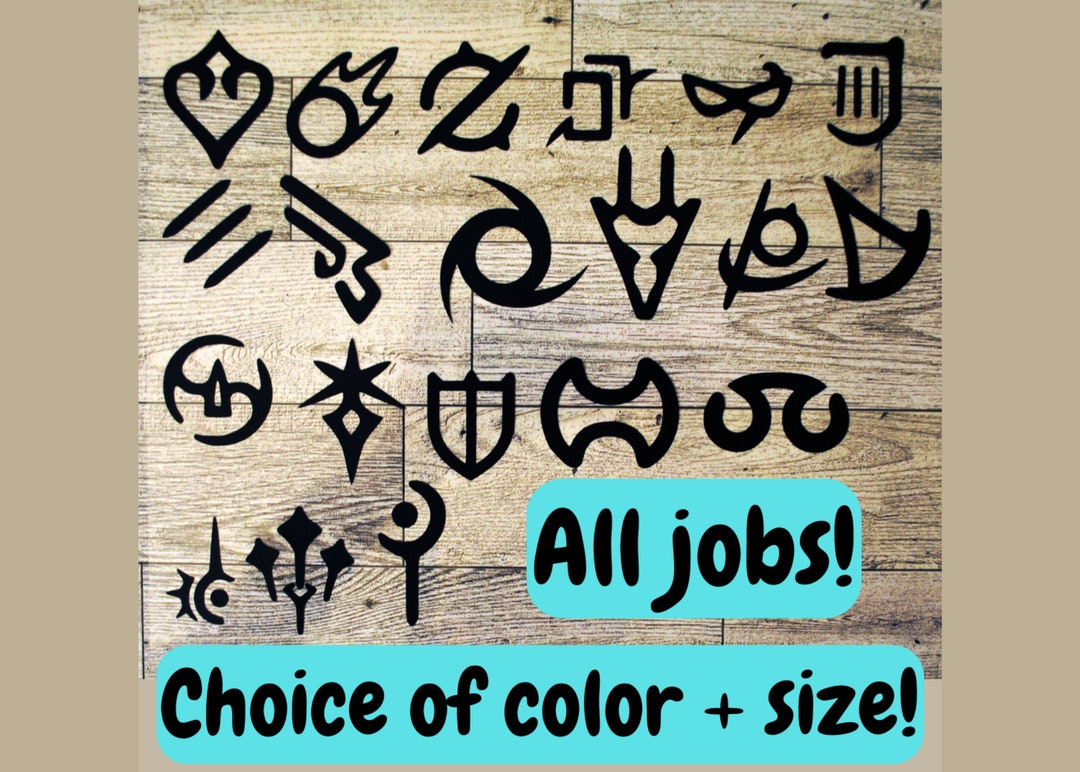 Final Fantasy XIV Job Symbol Vinyl Car Decals, Current Through ...