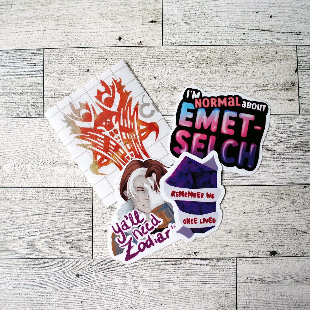 Emet-selch Sticker Pack 4 Pcs: Ascian Glyph, I'm Normal, Etc. - Etsy