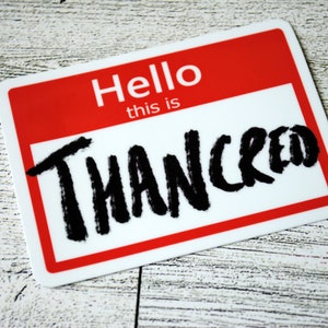 FFXIV Meme 'this is Thancred' Endwalker Name Tag Sticker - Etsy