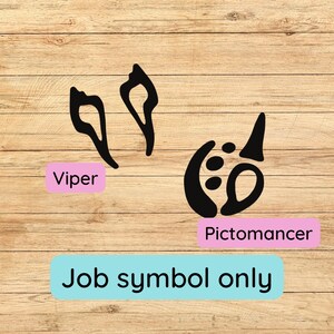FFXIV Pictomancer or Viper Job Symbol and Job Stone Decals - Choose ...