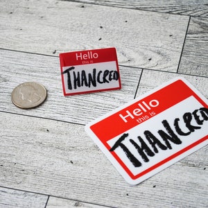 FFXIV Meme 'this is Thancred' Endwalker Name Tag Sticker - Etsy