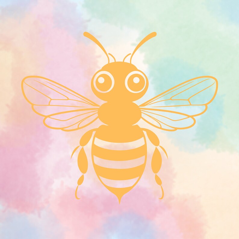 Cute Bumble Bee Clipart Illustration Svg File Digital Download. - Etsy
