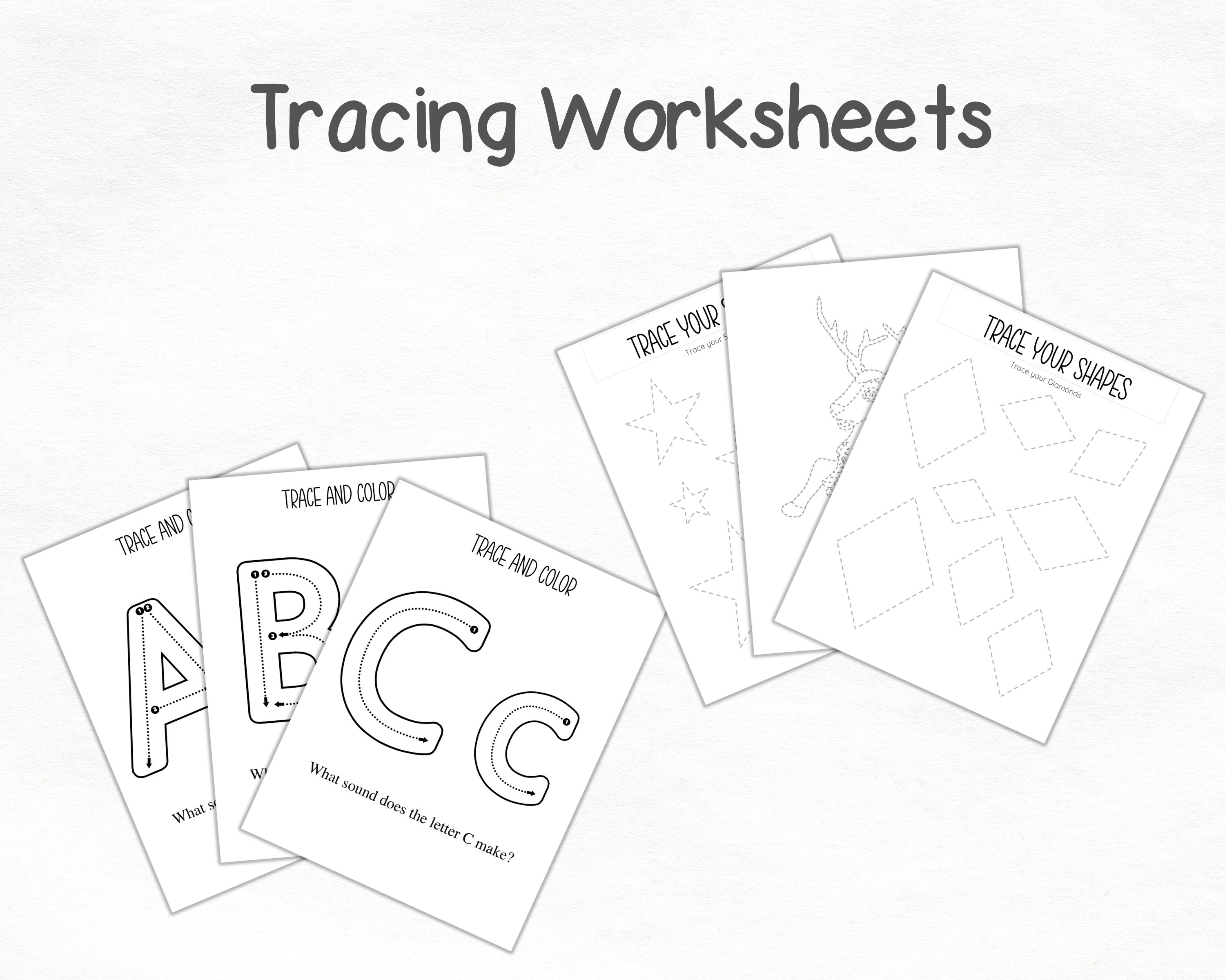 2500 Printable Learning Bundle Worksheet for Kindergarten & Preschool 4 ...