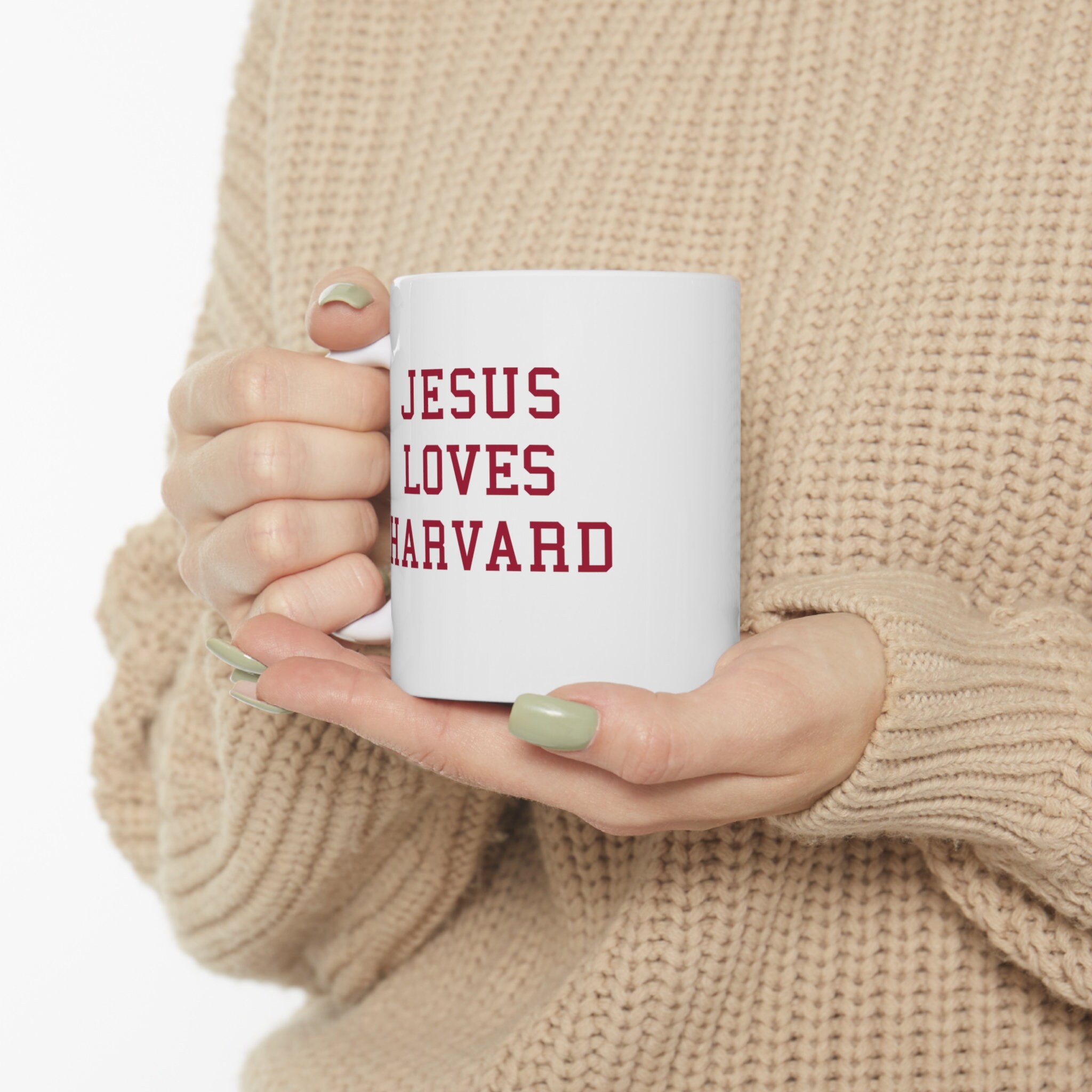 Jesus Loves Harvard Mug, Jesus Mug, Jesus Coffee Mug, Christian Gift ...
