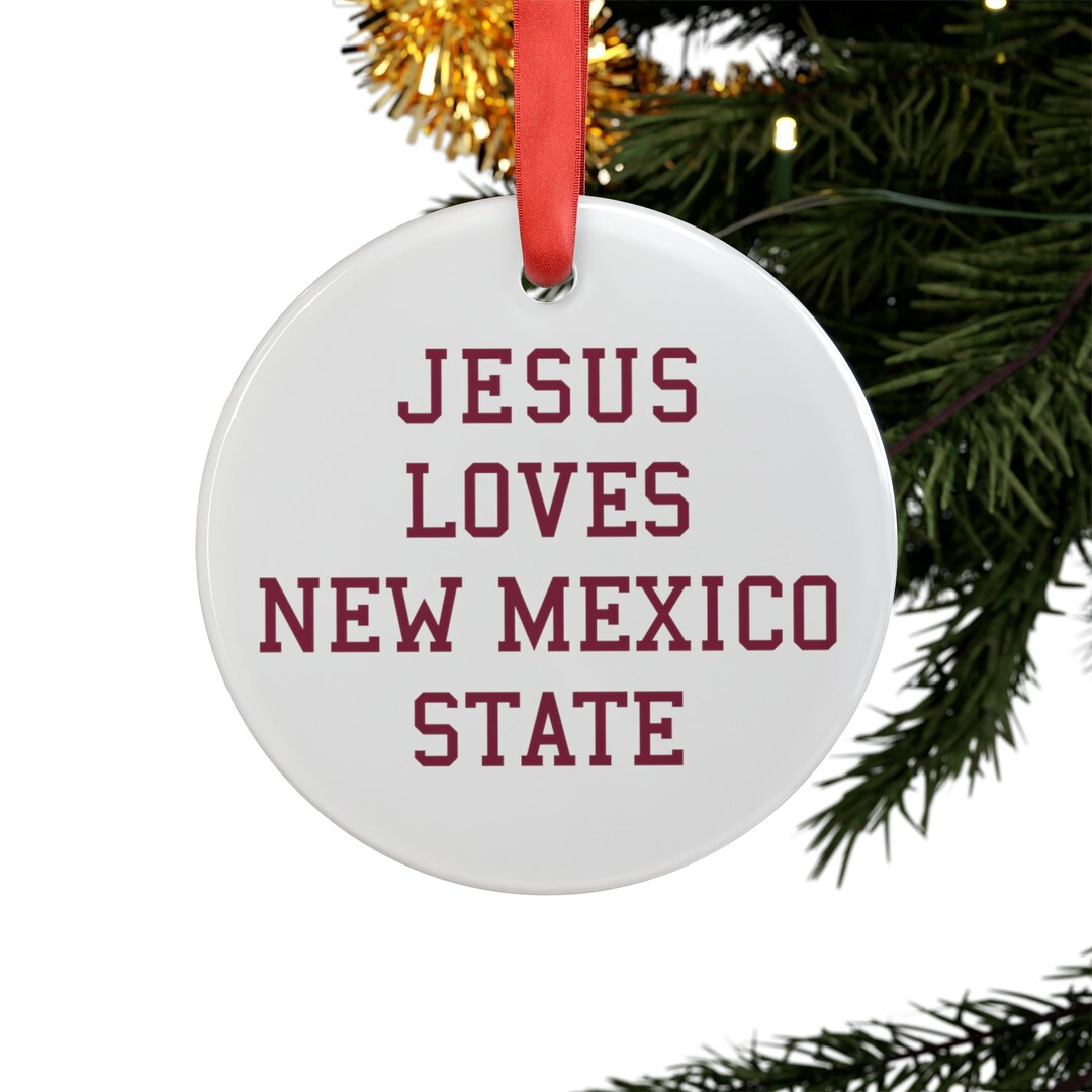 Jesus Loves New Mexico State, Acrylic Ornament With Ribbon, Christmas ...