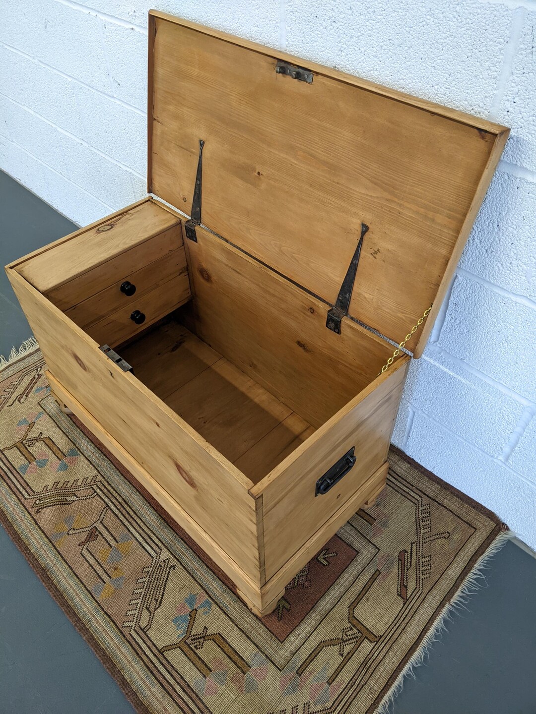 Antique Pine Blanket Box - Etsy UK