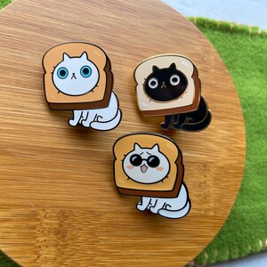 White Loaf Cat Enamel Pin | White Cat Pin | Hard Enamel Pin - Etsy
