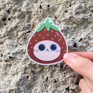 Fruit Cat Sticker Set | Matte Waterproof Vinyl Stickers | Strawberry ...