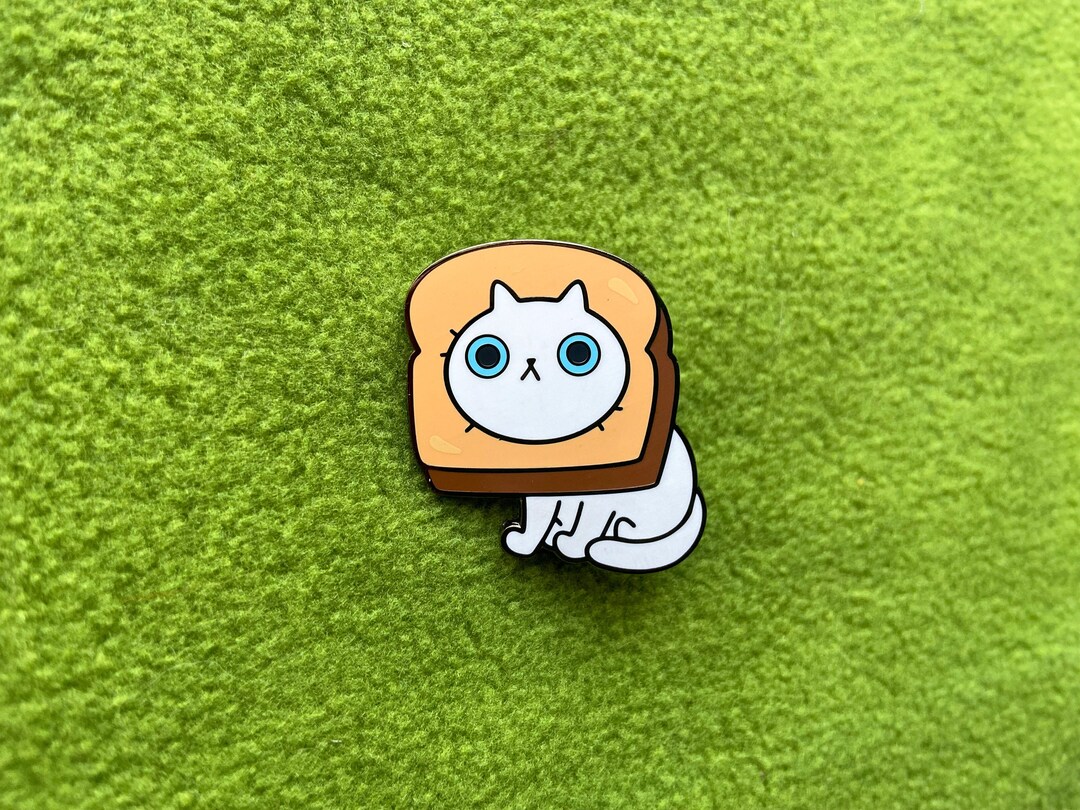 White Loaf Cat Enamel Pin | White Cat Pin | Hard Enamel Pin - Etsy
