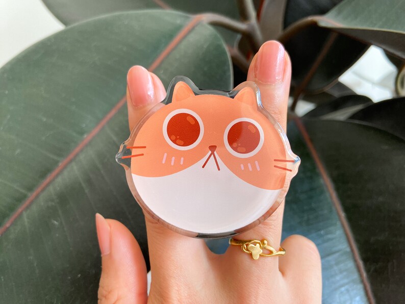 Cute Cat Phone Grip Cat Phone Griptok Griptok Phone - Etsy
