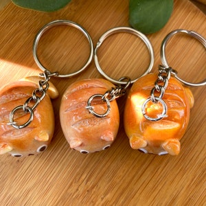 Bread Cat Keychain | Polymer Clay Keychain | Handmade Clay Keychain ...