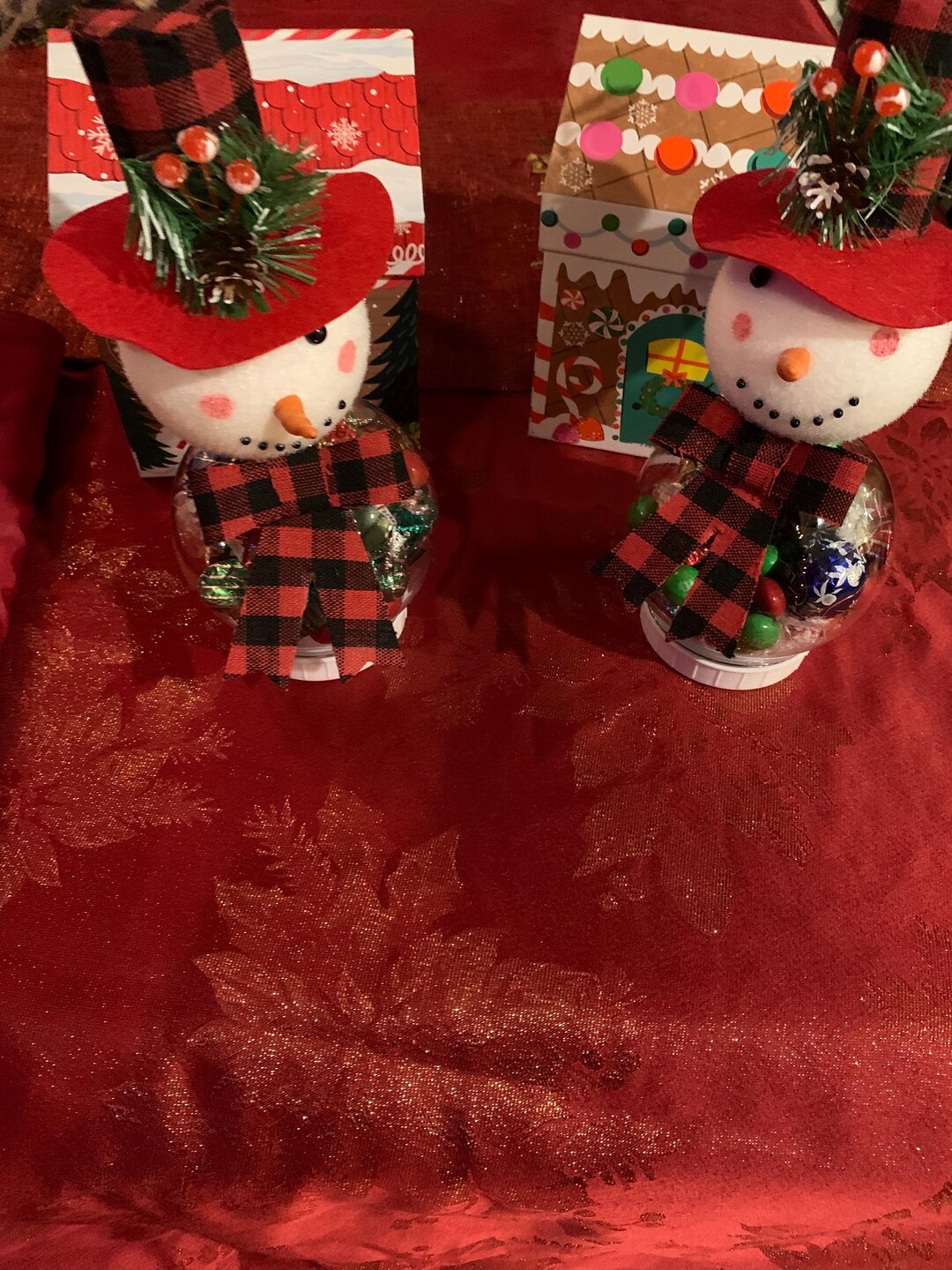 Christmas Snowmen Pair Chocolate Gift - Etsy