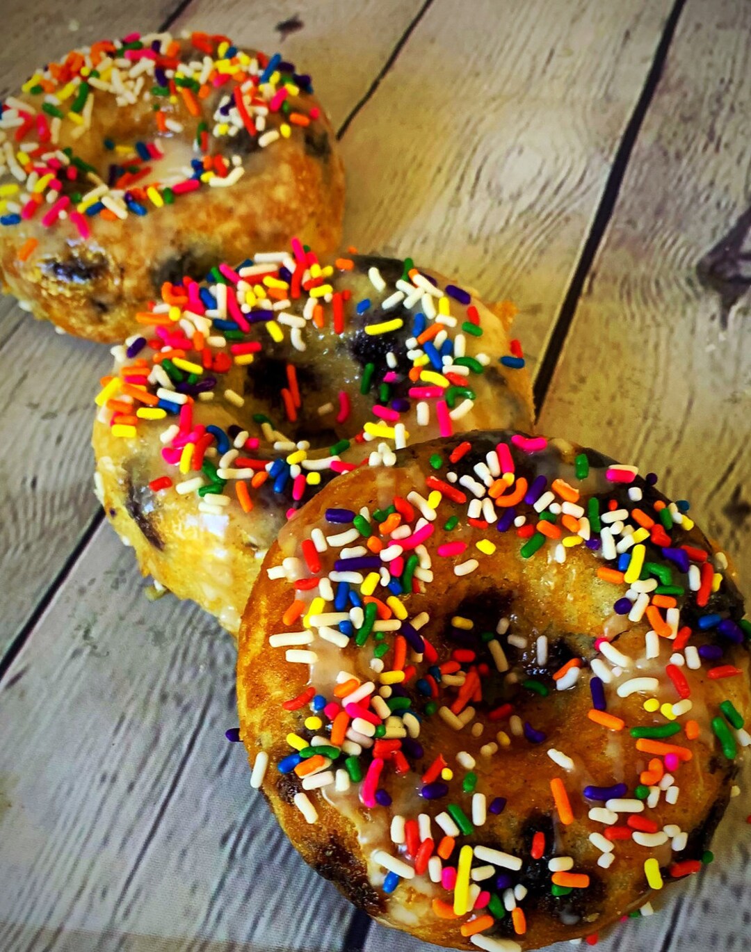 Baked Blueberry Sprinkle Doughnuts - Etsy
