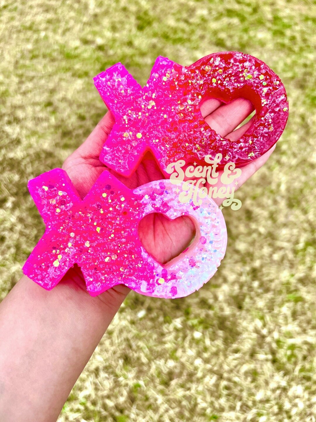 XO Car Freshie Valentine Freshie Car Scents Glitter Freshie - Etsy