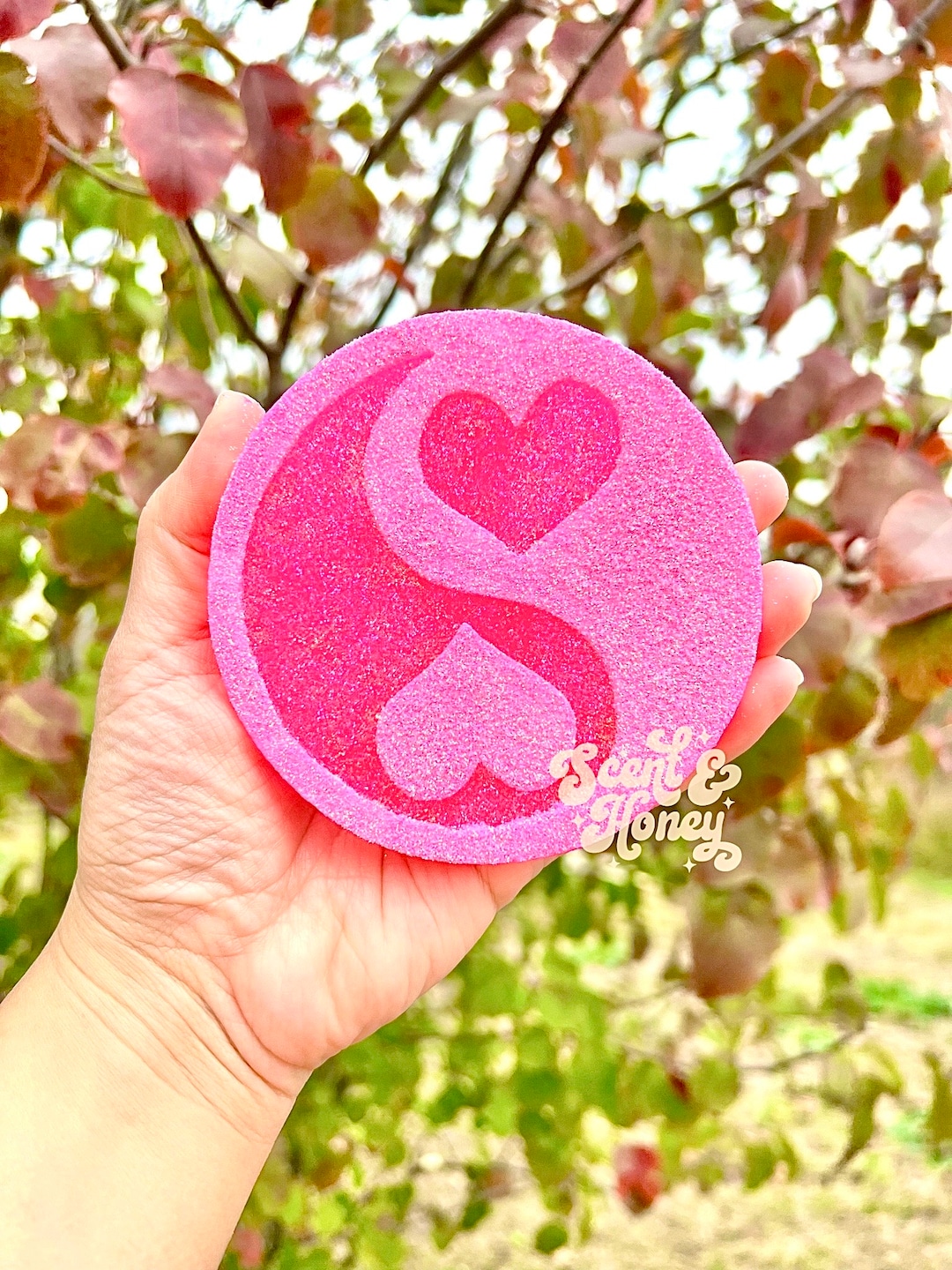 Yin Yang Heart Freshie Valentine Freshie Glitter Heart Freshie ...