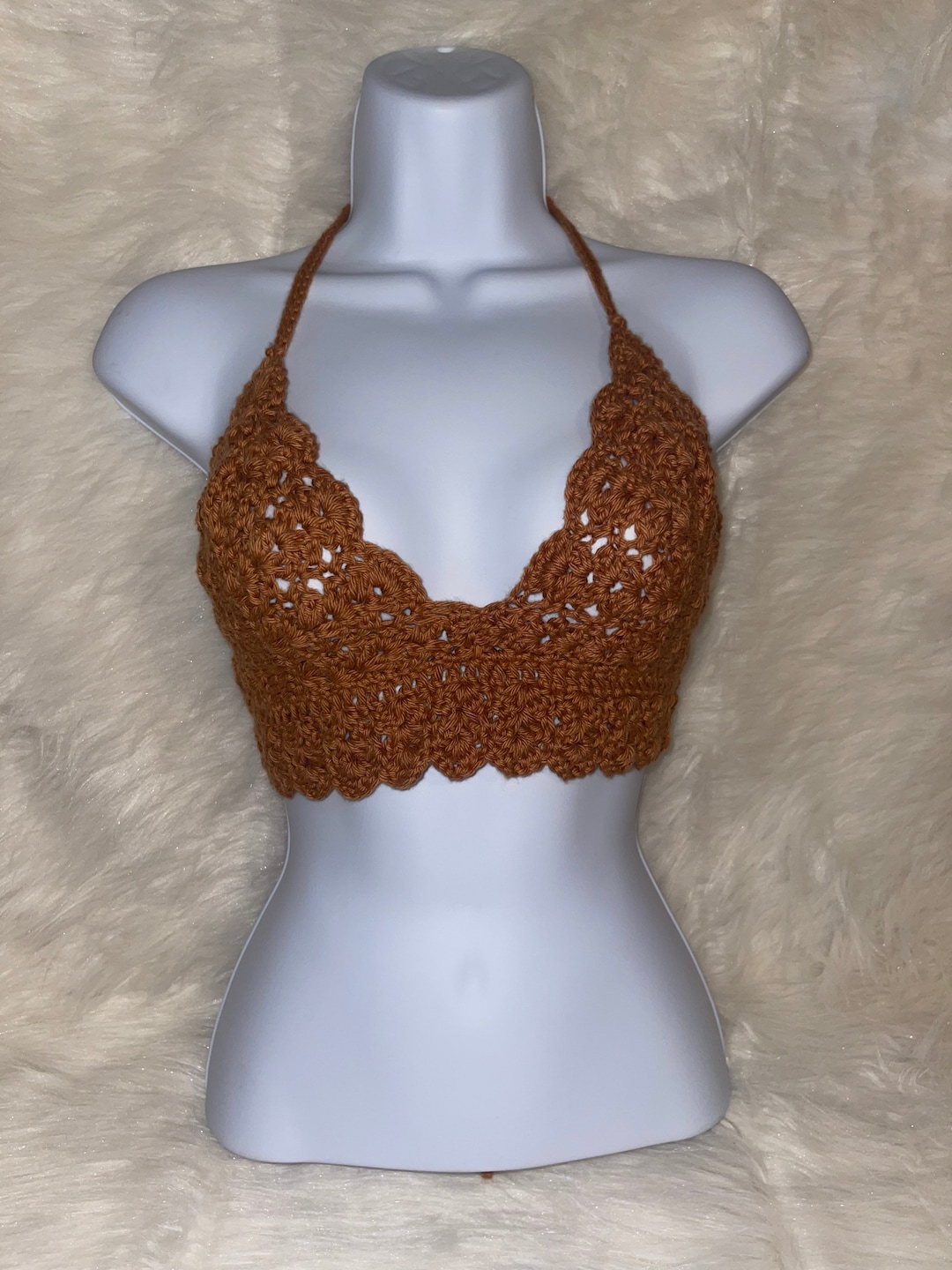 CROCHET SHELL BRALETTE, - Etsy