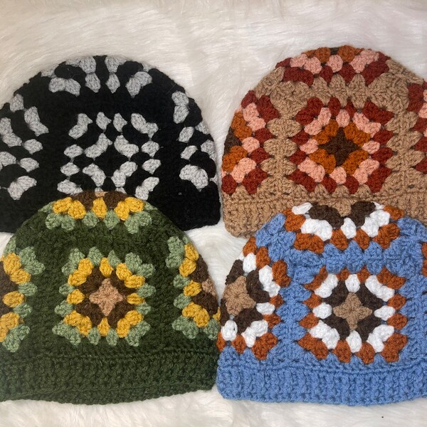 Granny Square Hat - Etsy