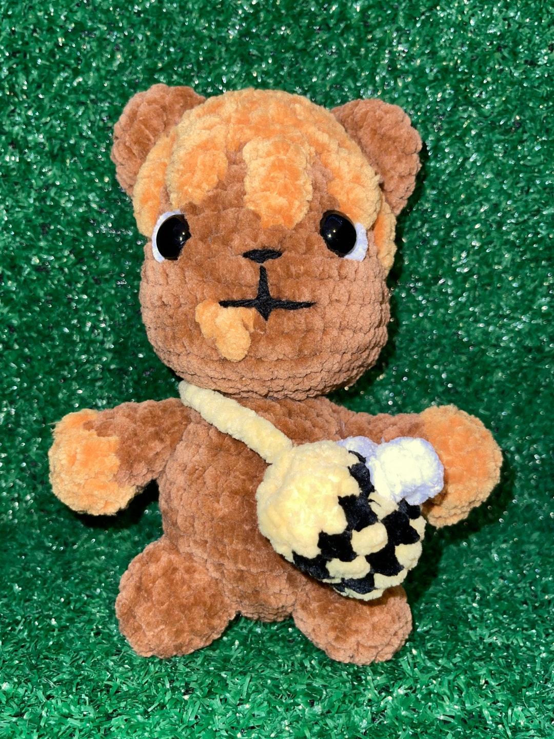 HONEY BEAR PLUSHIE, With Bumblebee Bag, Soft Velvet, Handmade Gift for ...