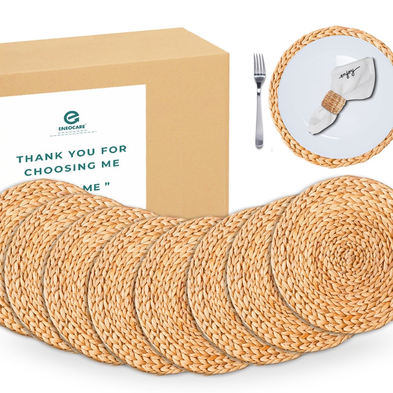 Round Straw Table Mats - Etsy