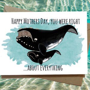 INSTANT DOWNLOAD, Southern Right Whale, Whale Card, Mothers Day Card ...