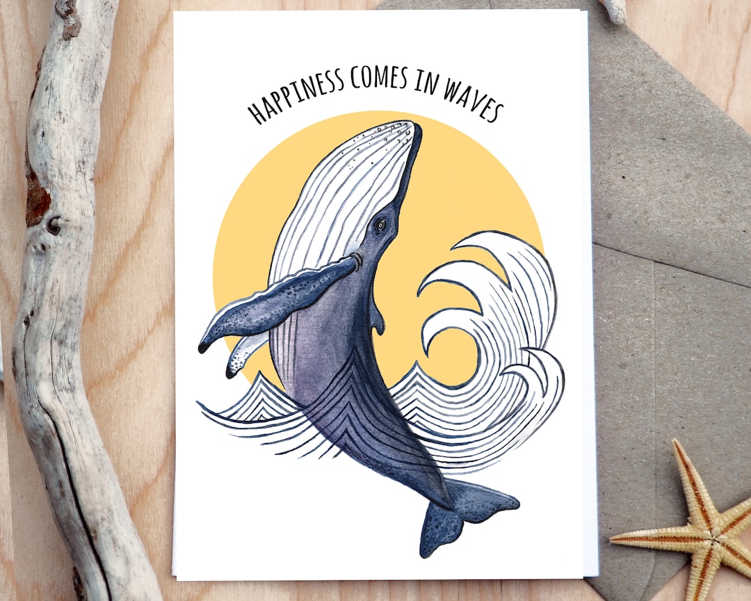 INSTANT DOWNLOAD, Any Occasion Card, Humpback Whale, Whale Lover ...
