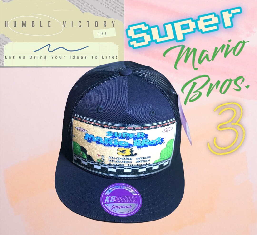 Super Mario Bros 3 Snapback Super Mario Land Oldschool Vintage Logo ...