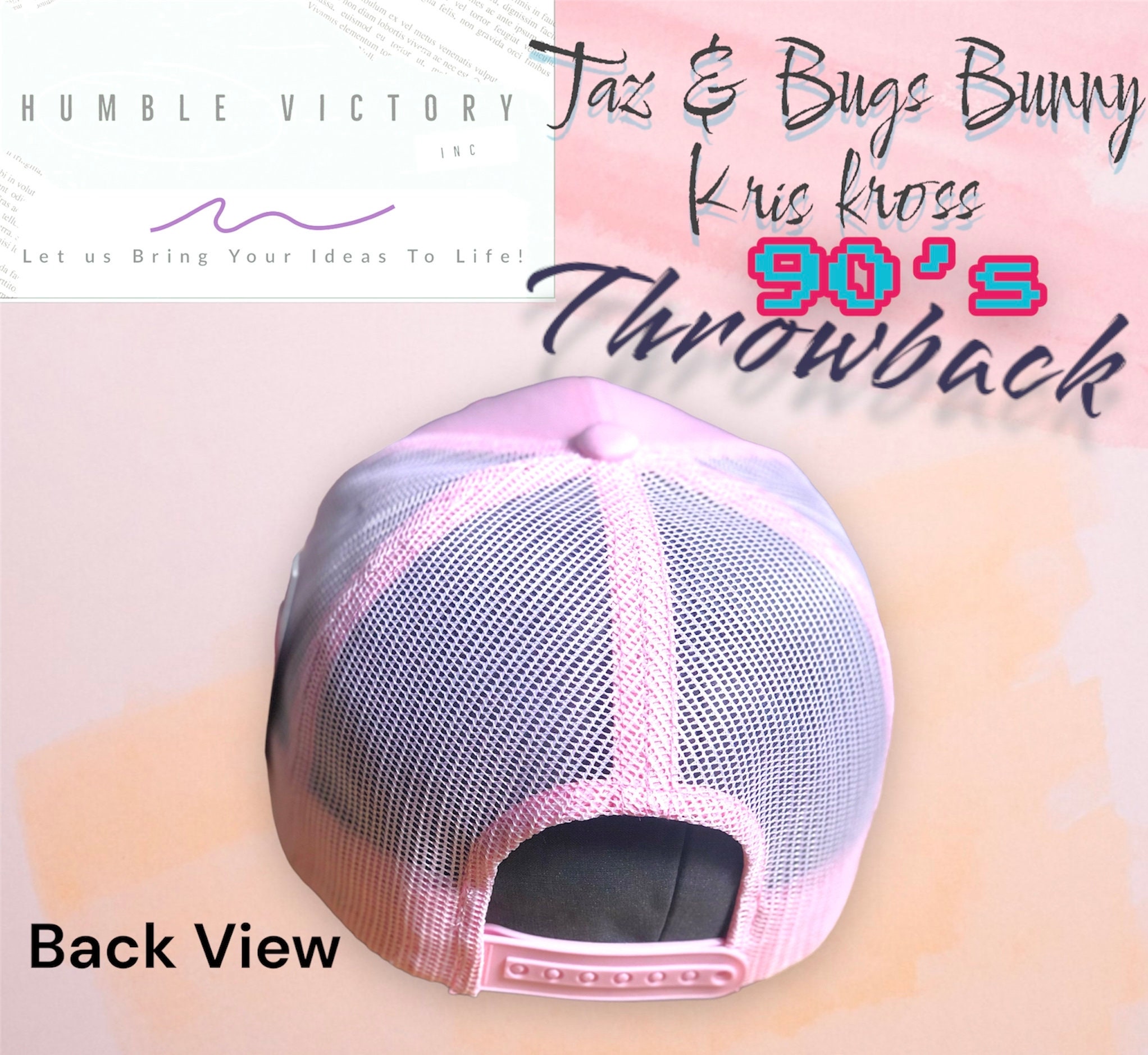 Taz & Bugs Bunny 90s Throwback Vintage HTV Glitter Cap Hat mesh Back - Etsy