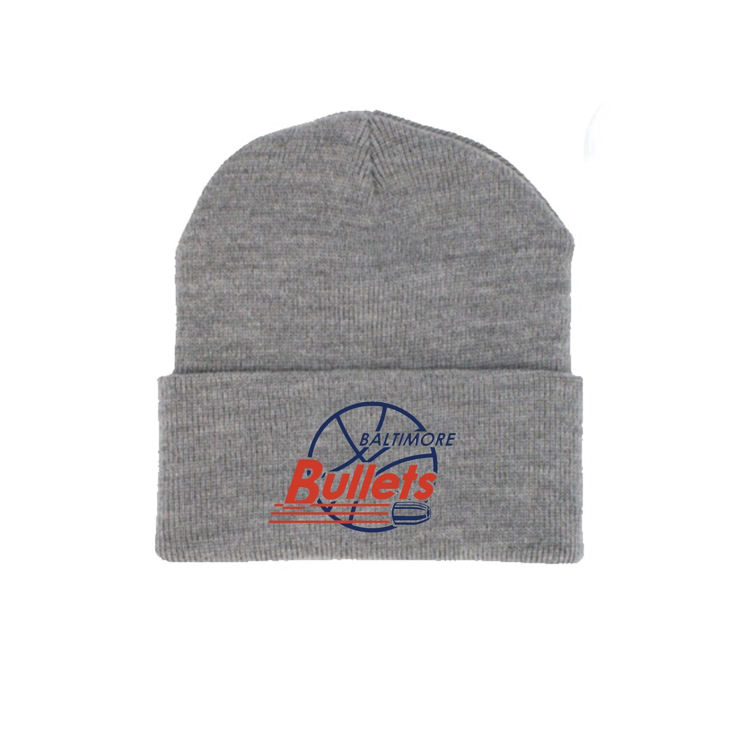 Baltimore Bullets Embroidered Throwback Beanie Skully Hat Winter Cap ...