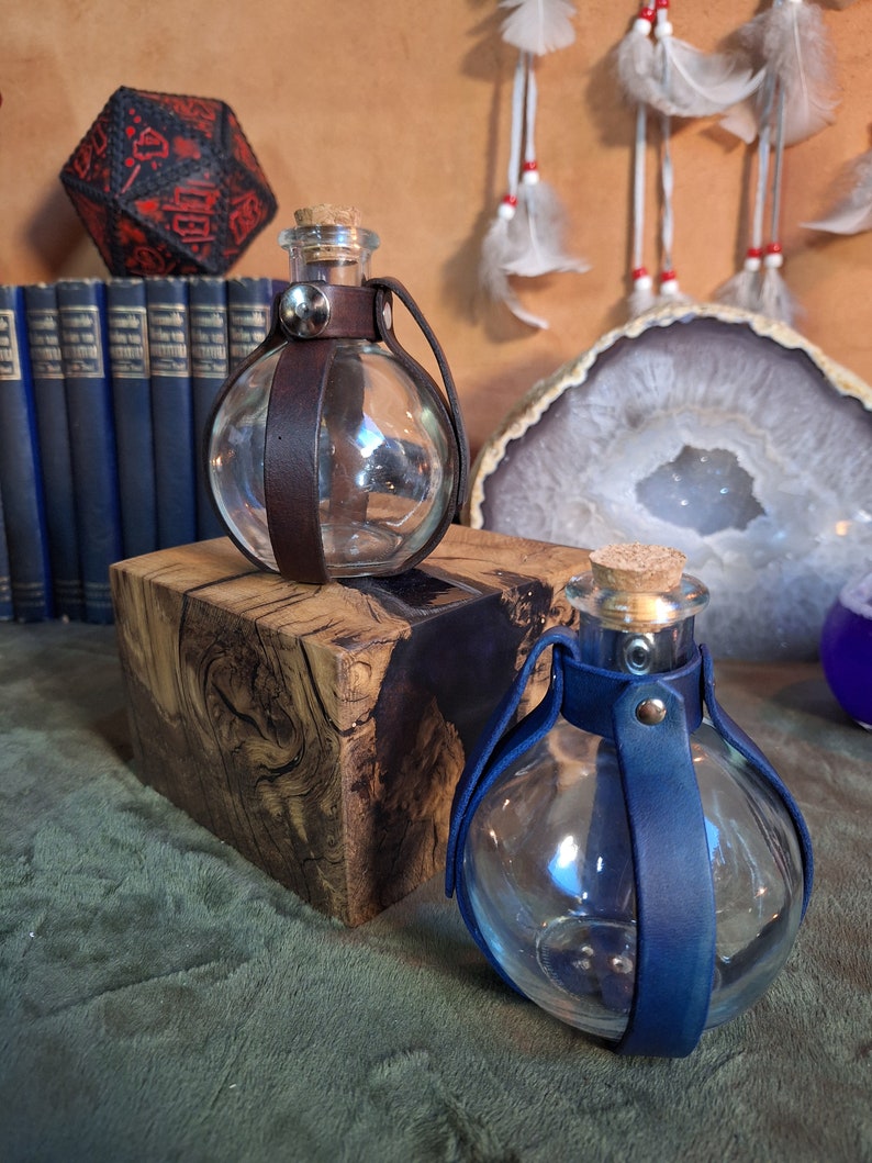 Potion Holder, Leather Holder With Bottle for on the Belt - Etsy