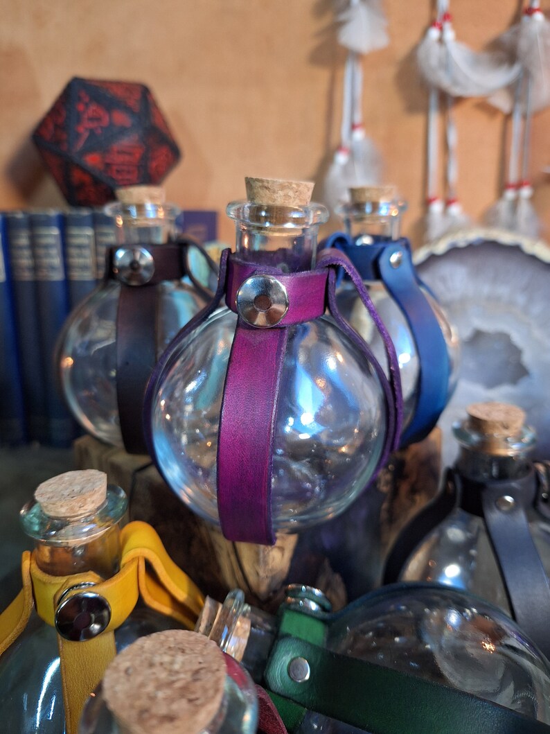 Potion Holder, Leather Holder With Bottle for on the Belt - Etsy