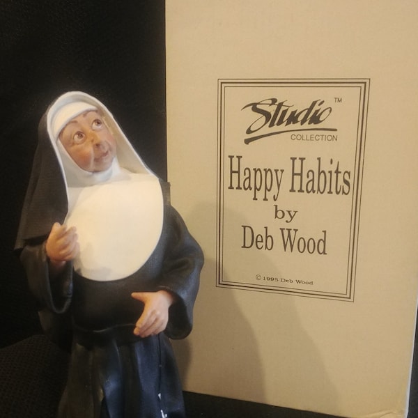 Happy Habit Nun Figurine - Etsy
