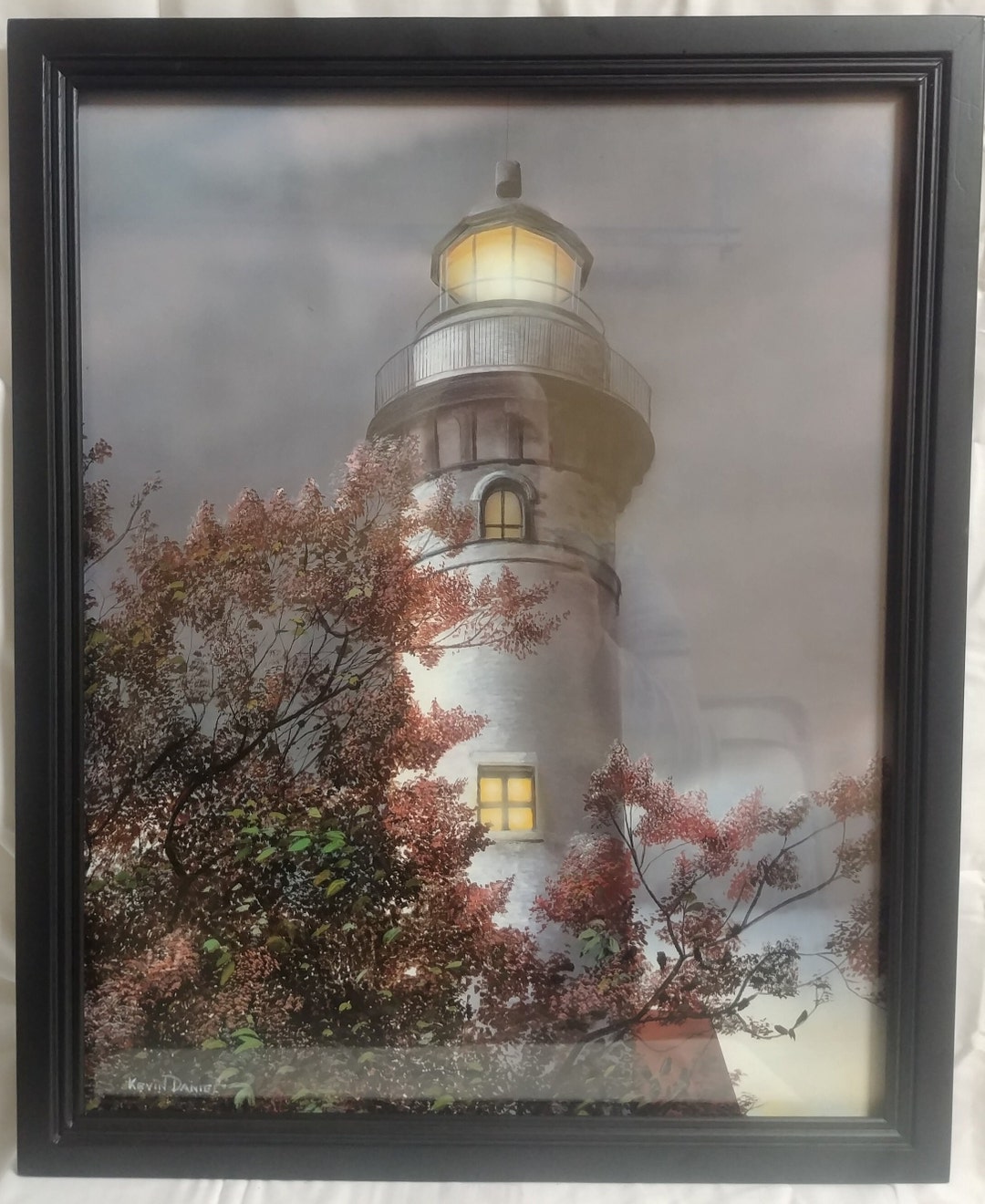 Kevin Daniel Lighthouse Print 16x20 Art Work Sea Side Oil - Etsy