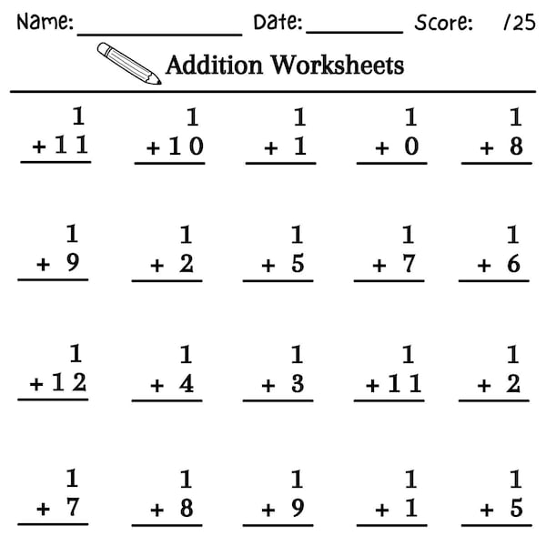 Math Worksheets - Etsy