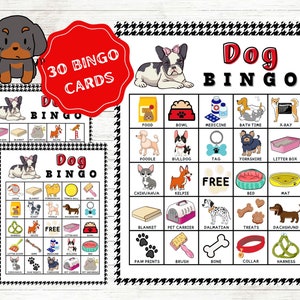Dog Bingo Cards Instant Download, Printable Dog Bingo Game, Puppy ...