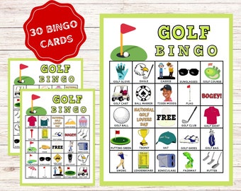 Golf BINGO Card Patterns for Really Fun BINGO Games Bingo - Etsy