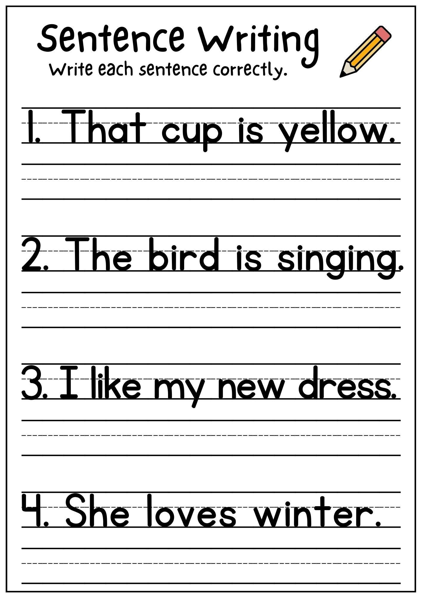 15 Printable Write The Sentence Worksheets Part B Sentence Writing 15 Printable Write The Sentence Worksheets Part B Sentence Writing