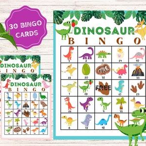 Dinosaur Bingo Game Dinosaur Party Game Dinosaur Bingo - Etsy