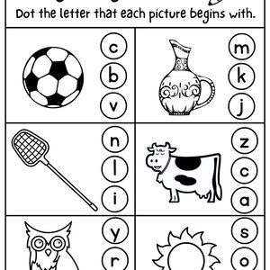 Beginning Sound Worksheets Alphabet Worksheet Letter Sounds Worksheet ...