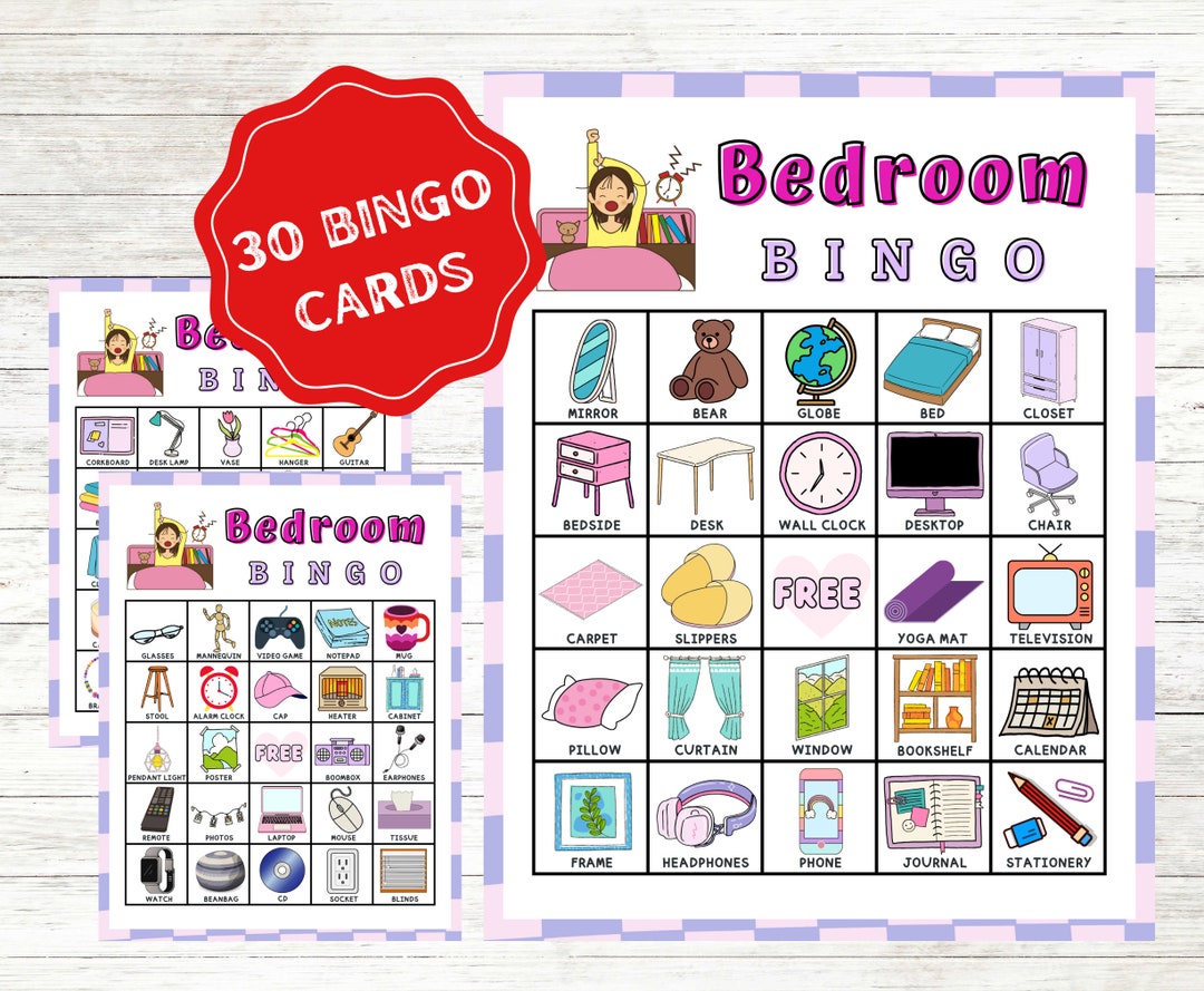 Bedroom Bingo Cards Instant Download New Home Party Game - Etsy