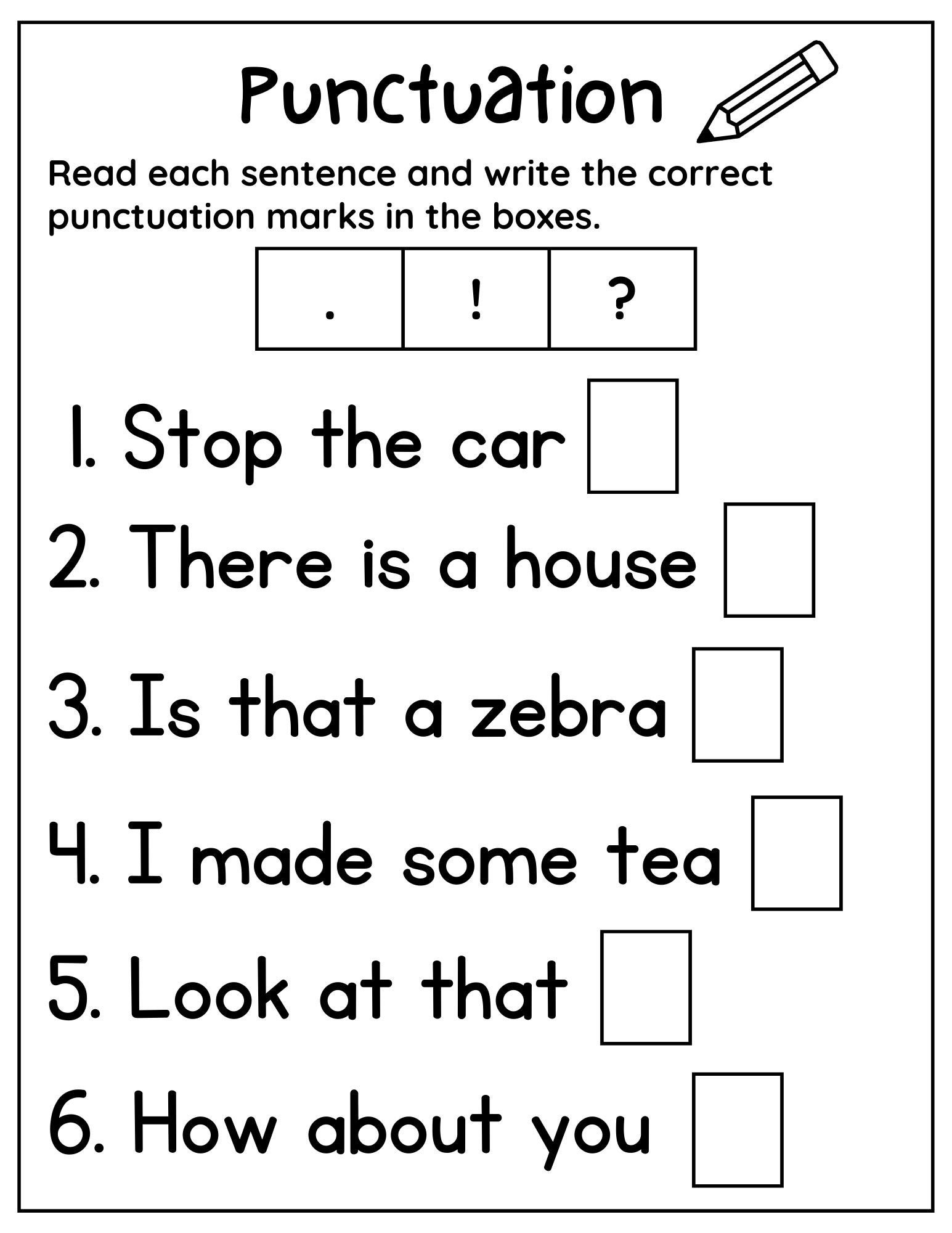 10 Printable Punctuation Worksheets, Punctuation Practice Worksheets ... 10 Printable Punctuation Worksheets, Punctuation Practice Worksheets ...