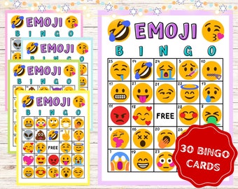 Emoji Bingo Emoji Printable Bingo Instant Download Emoji - Etsy